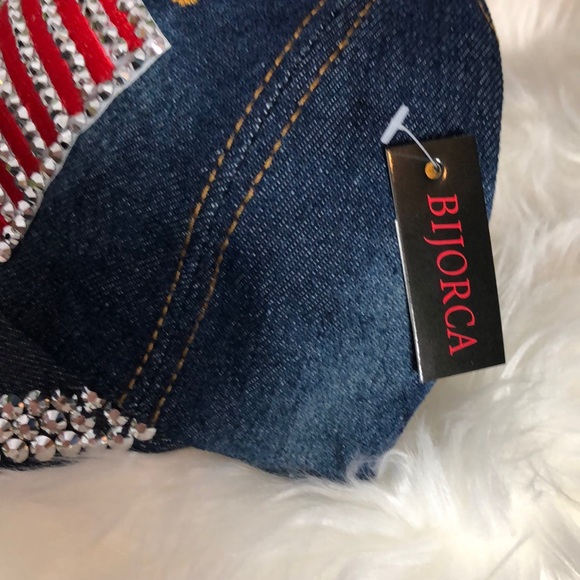 BIJORCA | Accessories | Denim American Flag Distressed Hat | Poshmark